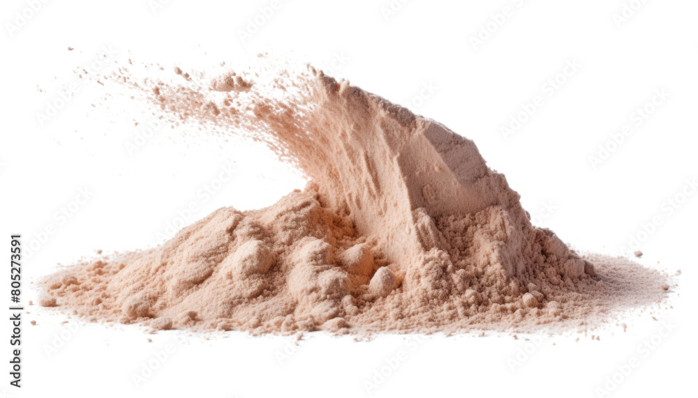 splash beige flour isolated on transparent background cutout Stock ...