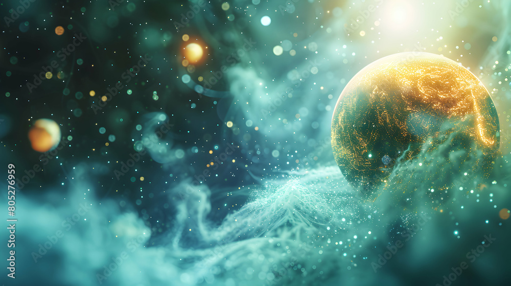 Abstract Cosmic Calligraphy: The Universe's Story Written in the ...