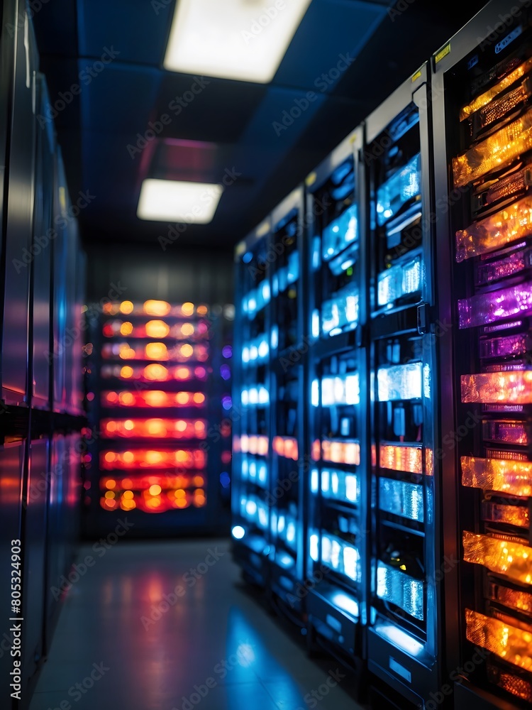 Immerse yourself in a kaleidoscope of colors within the data center ...