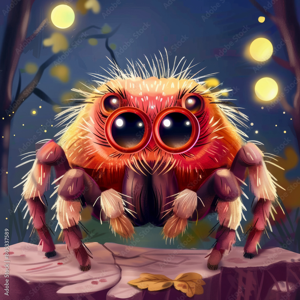 Cartoon Spider. Generated Image. A digital illustration of a cute and ...