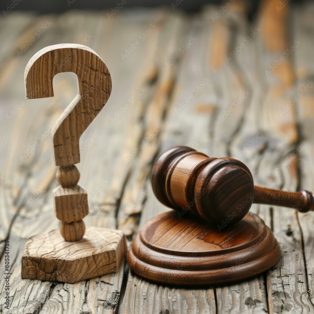 Legal Query Gavel and Question Mark Stock Photo | Adobe Stock