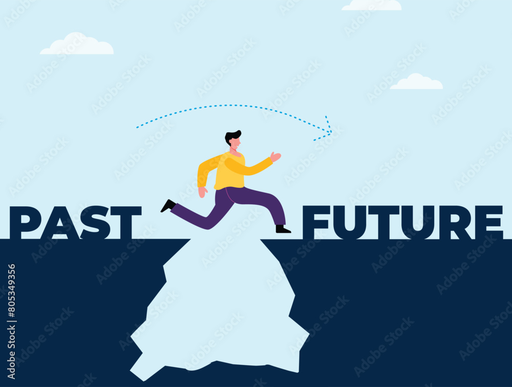 Motivation illustration, Future and past illustration, past and future ...