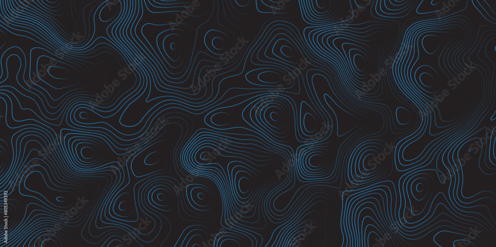 Abstract background of the topographic contours map with geographic ...