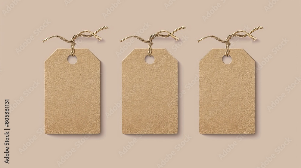 The modern image of a Kraft price tag label is an isolated background ...