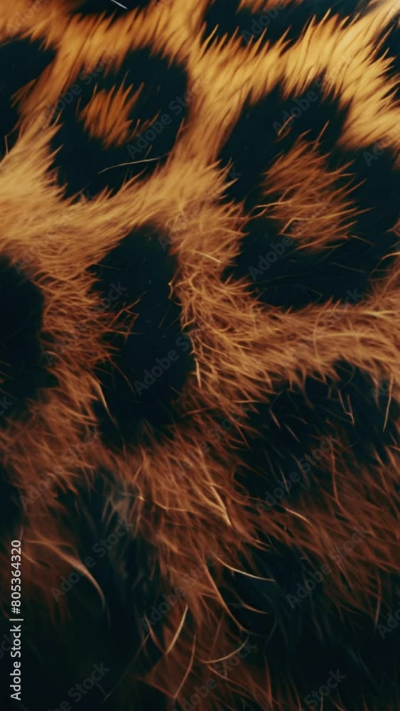 Vertical Leopard skin background texture effect. Leopard print motion ...