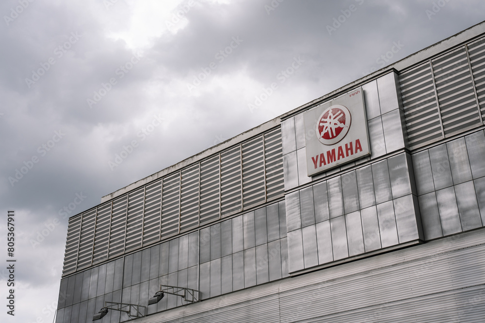 CHIANG MAI, THAILAND - AUGUST 21, 2023: Yamaha logo displayed on a ...