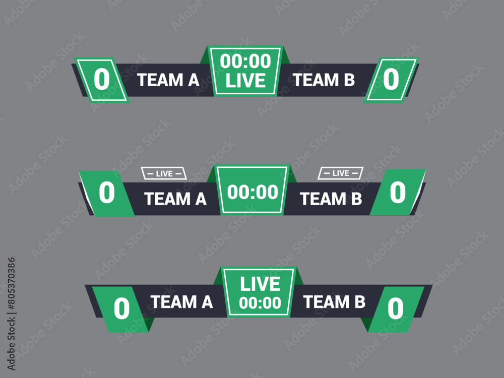 Sport Lower Thirds Template for Scoreboard Broadcast. Set lower thirds ...