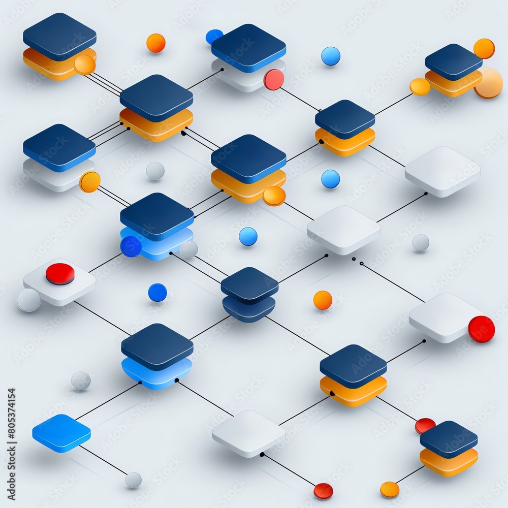 A clean depiction of a flowchart showing the steps of a customer ...