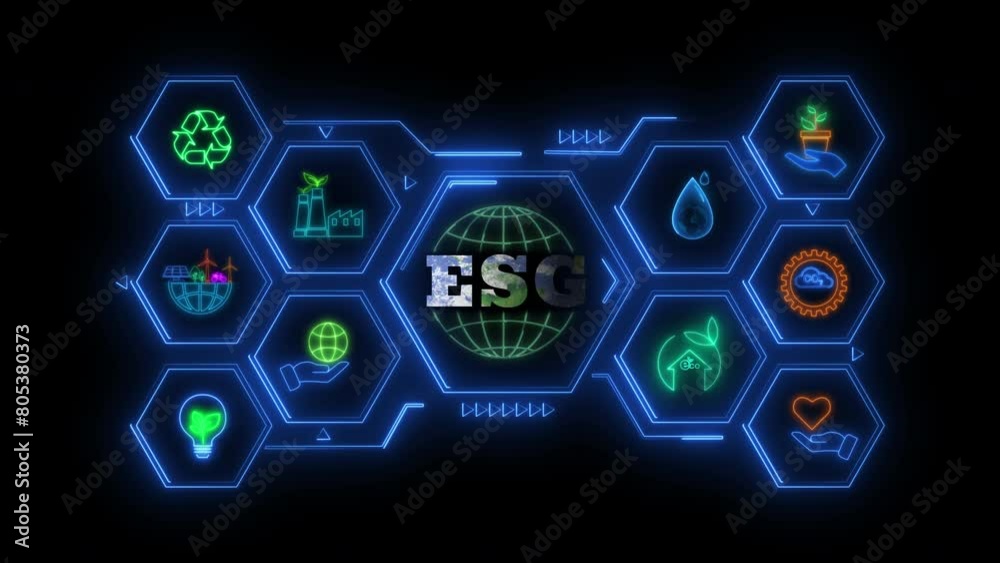 ESG environmental, social and governance concept. Green energy ...