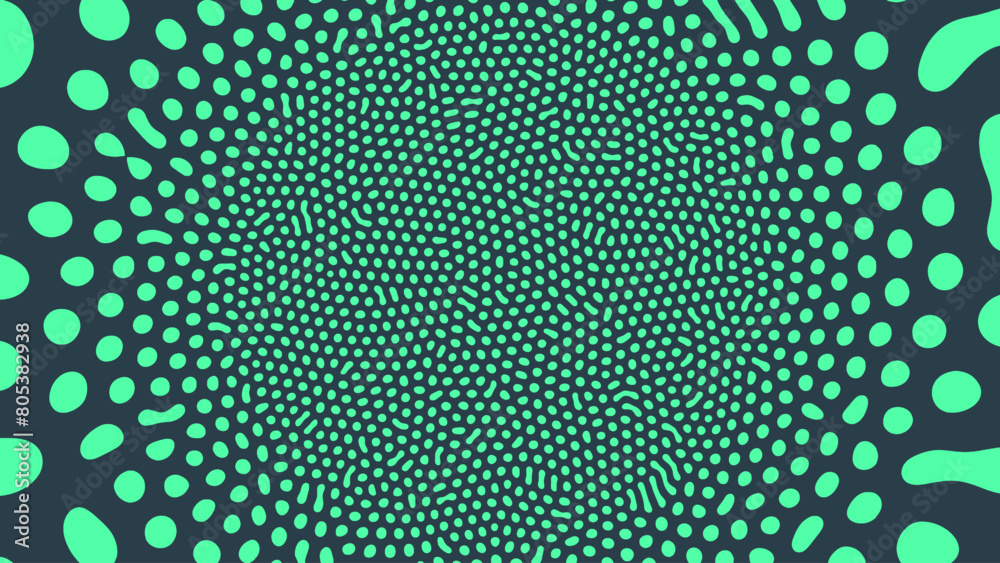 Vecteur Stock Psychedelic Art Radial Liquid Structure Vector Turquoise ...