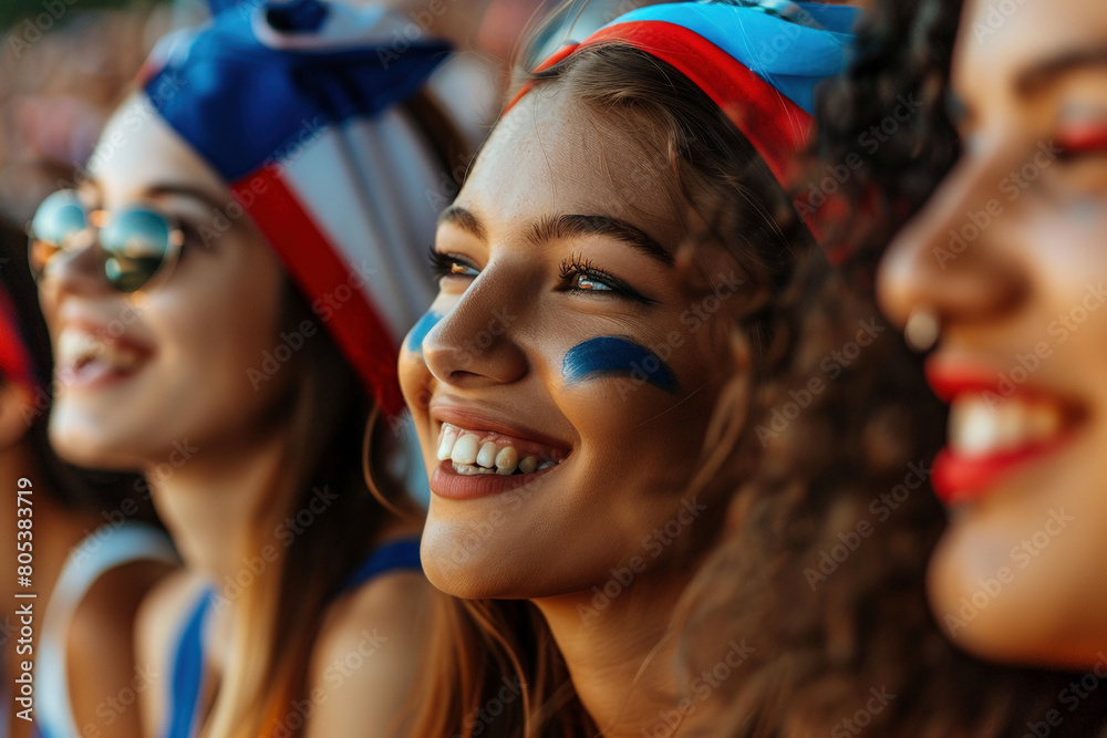 Joyful French Women Celebrating at an Outdoor Event Stock Photo | Adobe ...