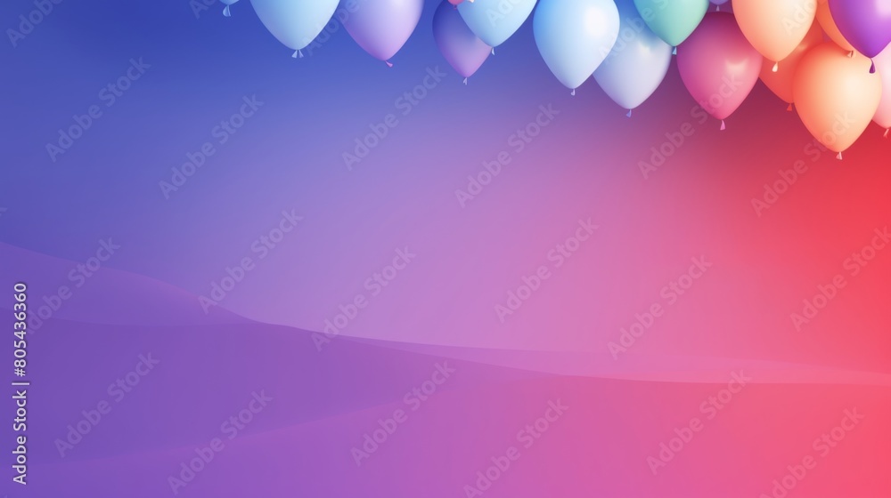Card invitation background, A colorful bunch of balloons gracefully ...