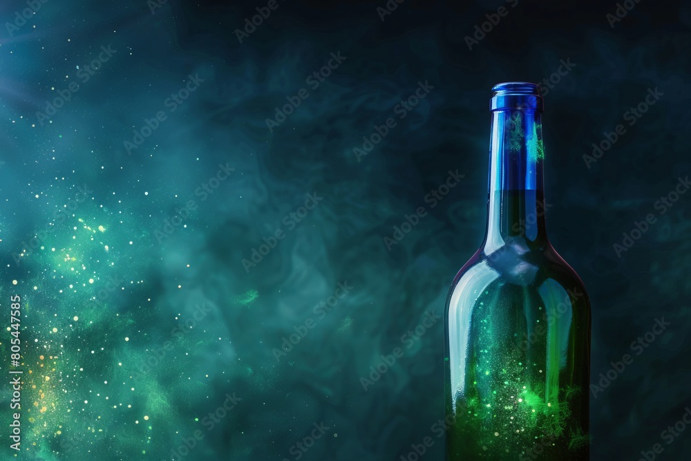 Bottle green blue grainy color gradient background glowing noise ...