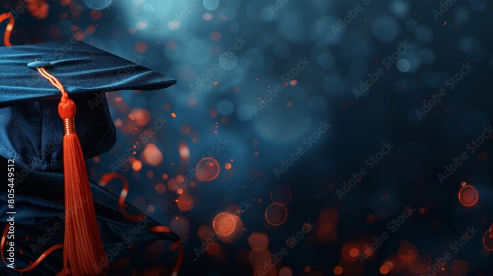 Celebrating academic achievement with a detailed graduation cap and ...