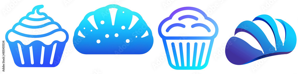Bakery clipart collection, symbol, logos, icons isolated on transparent ...