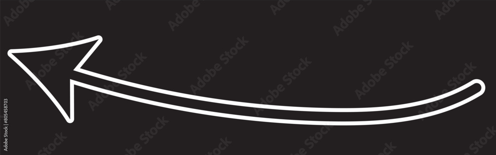 white arrow icon on transparent background. flat style. white arrow ...