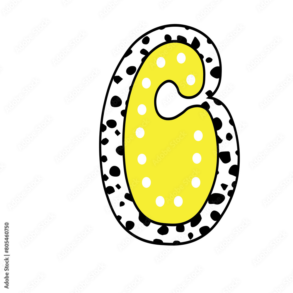 Dalmatian Dots Letters Alphabet font PNG svg, doodle Bright Colors ...