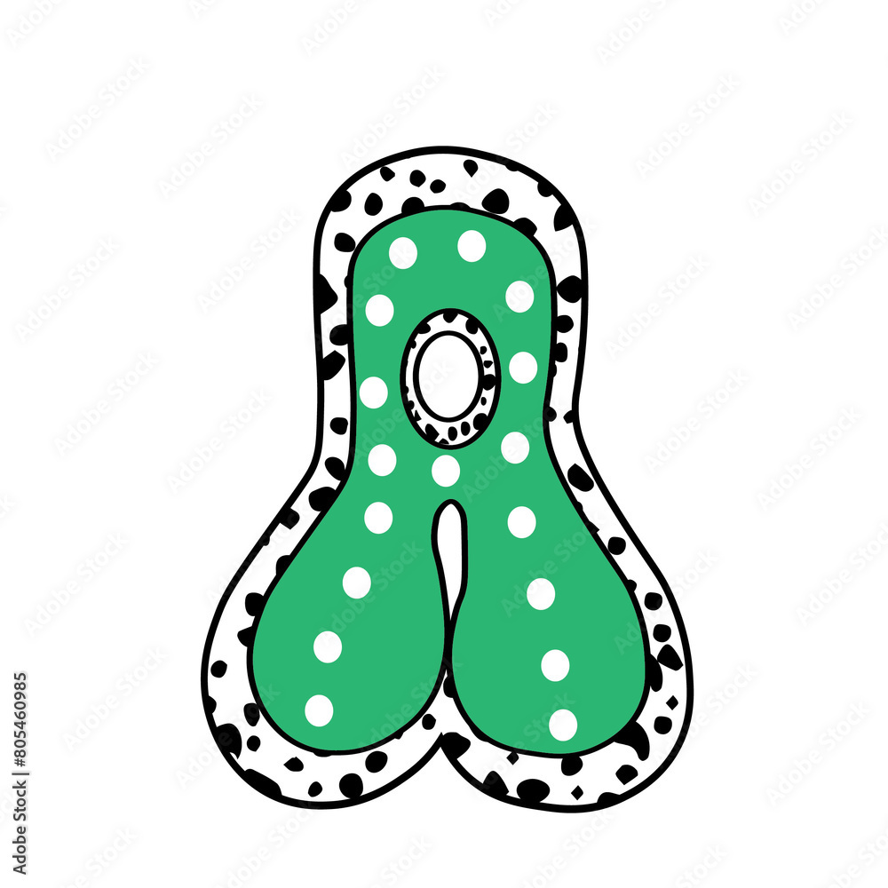 Dalmatian Dots Letters Alphabet font PNG svg, doodle Bright Colors ...