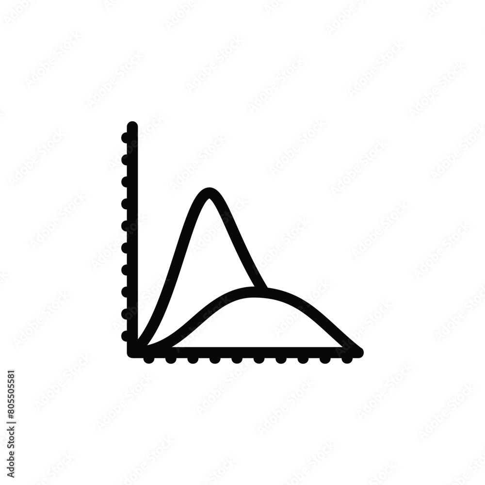 vector icon illustration of a disease prevention curve, emphasizing the ...