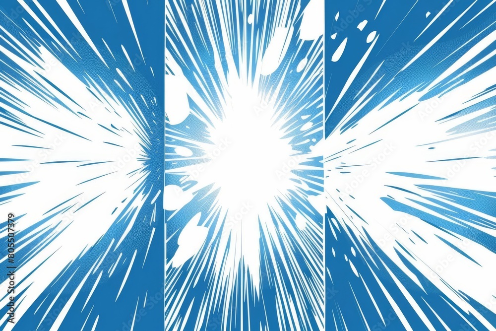 energetic manga and anime inspired comic speed lines in three dynamic ...