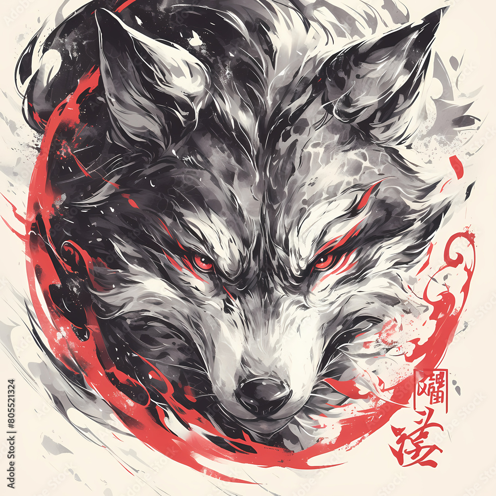 Embrace the Wild Spirit of a Wolf with this Dynamic and Stylized ...