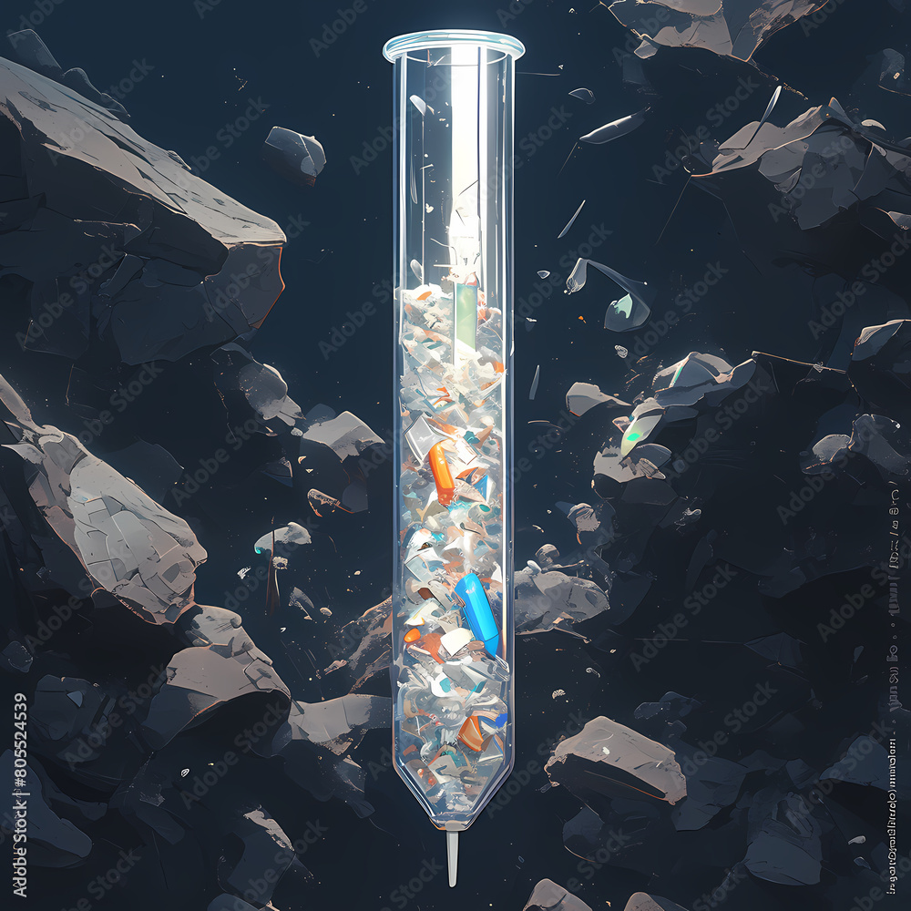 Microplastic Pollution in Soil Test Tube Display - A Visual Impact for ...