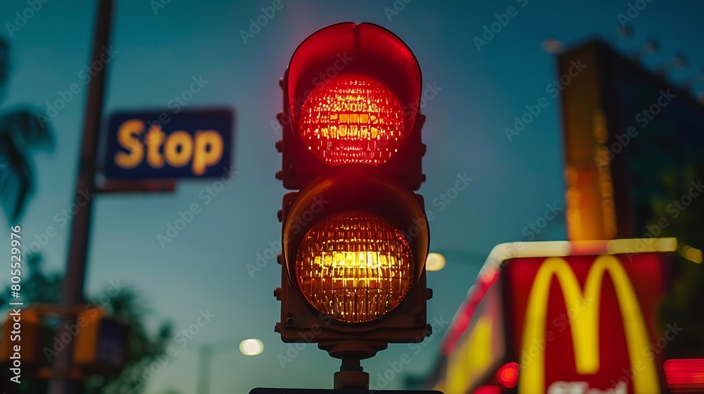 "Vibrant Traffic Light Signaling Safety and Order in Urban Environment ...