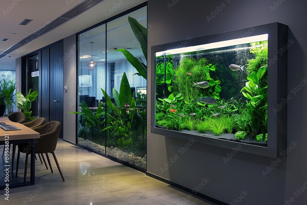 Lush Aquascape in Corporate Setting: A beautifully designed office ...