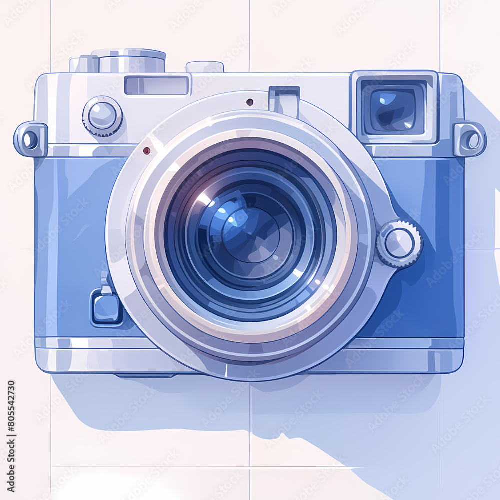 Professional Digital Camera Illustration with High-Resolution Detail ...