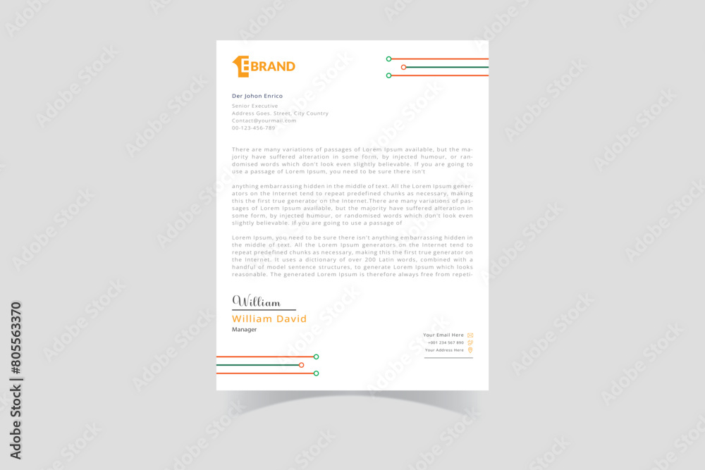Letterhead design corporate template for your business and marketing ...