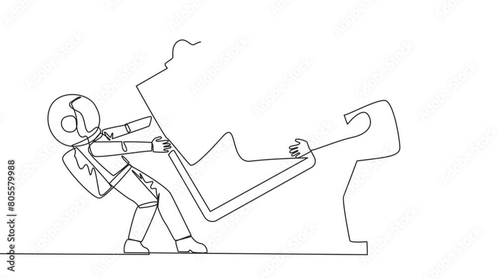 Self drawing animation of single continuous line drawing two angry ...