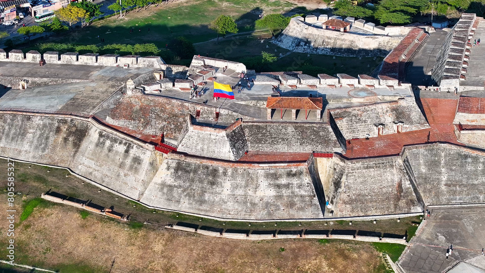 San Felipe Castle At Cartagena De Indias In Bolivar Colombia. Walls Of ...