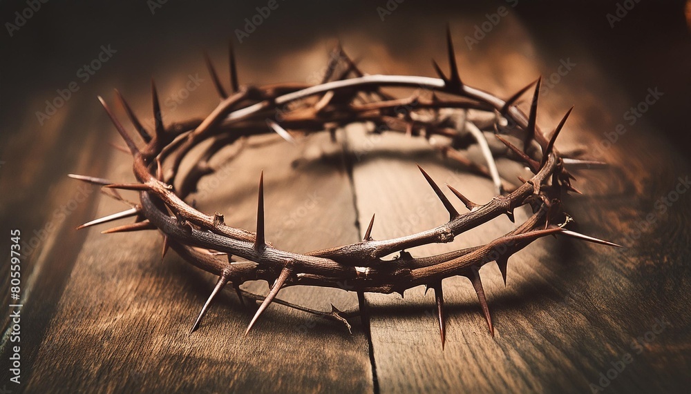 crown of thorns represents jesus crucifixion on good friday Stock Photo ...