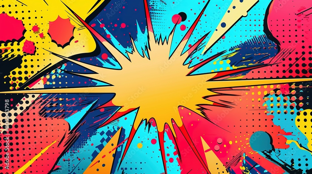 Comic pop art background. Pop art comics book cartoon magazine cover ...