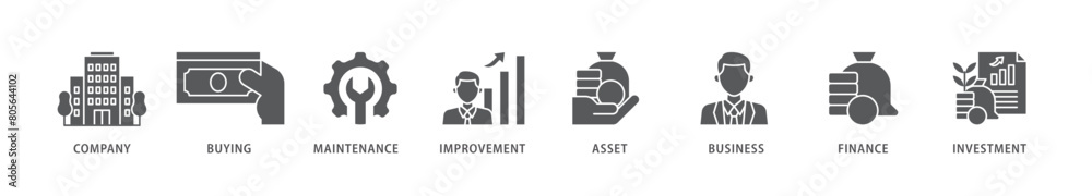 Capital expenditure icon packs for your design digital and printing of ...