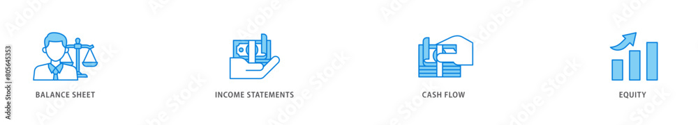 Financial statements icon packs for your design digital and printing of ...