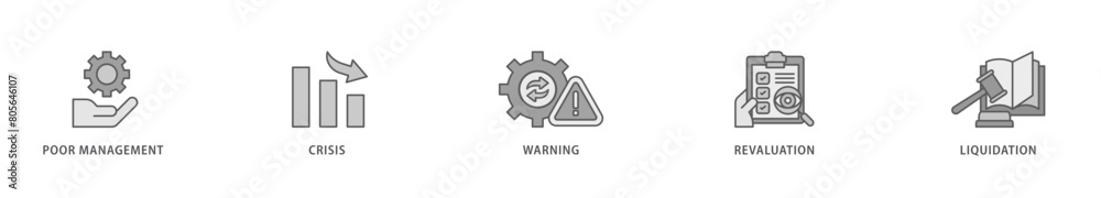 Business failure icon packs for your design digital and printing of ...
