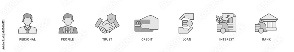 Microcredit icon packs for your design digital and printing of personal ...