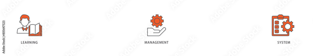 LMS icon packs for your design digital and printing of online learning ...