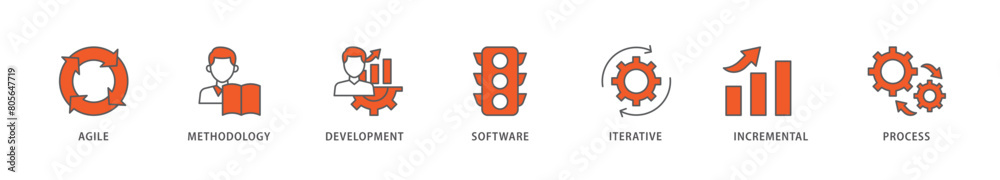 Scrum development icon packs for your design digital and printing of ...