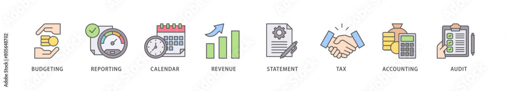 Fiscal year icon packs for your design digital and printing of ...