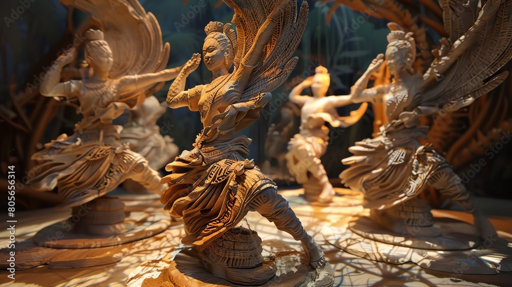 Transform traditional clay sculpture representations of cultural ...