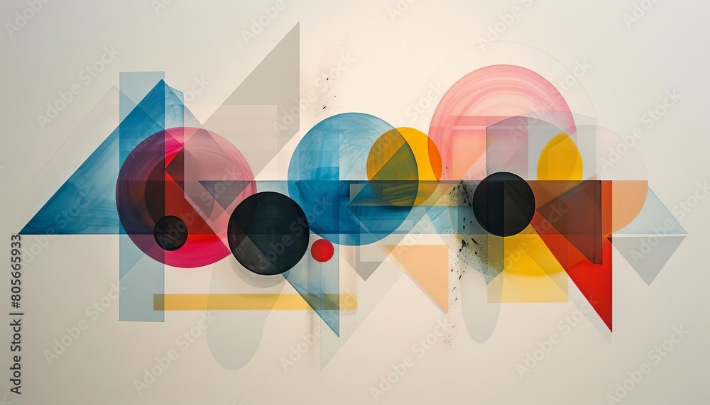 An interactive diagram where overlapping geometric shapes visually ...