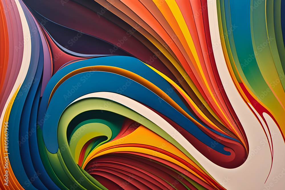 Through the representation of abstract style, the painting allows ...