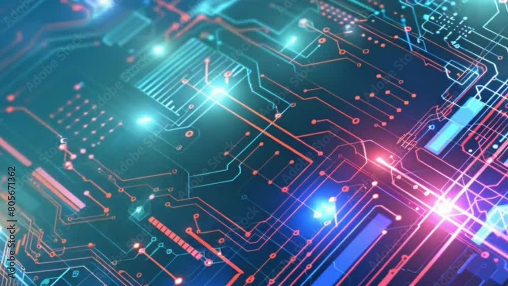 Computer technology image with circuit board background, ideal for ...