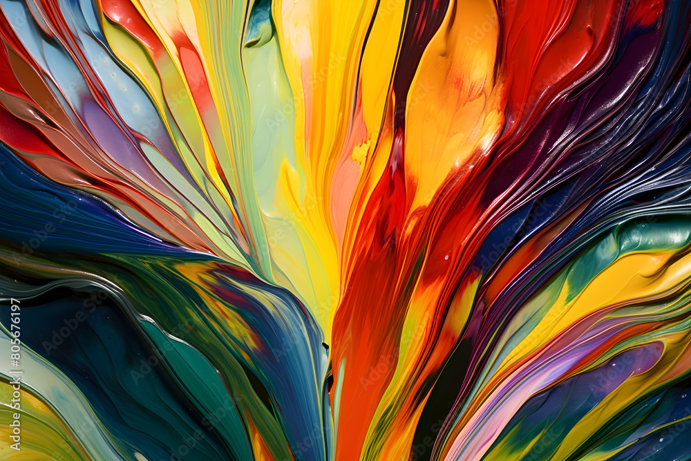 The artwork embodies the true nature of abstract style, allowing ...