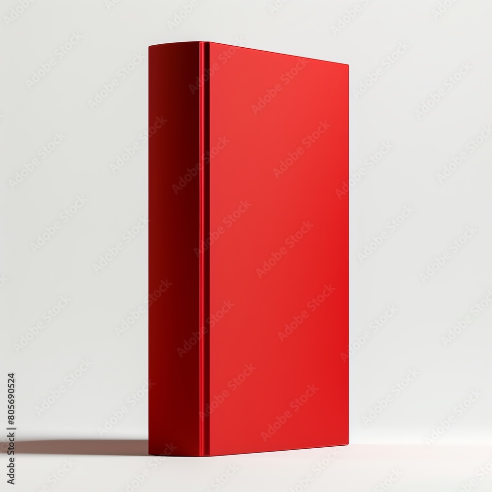Striking 3D image of a red book standing upright, with a slight shadow ...