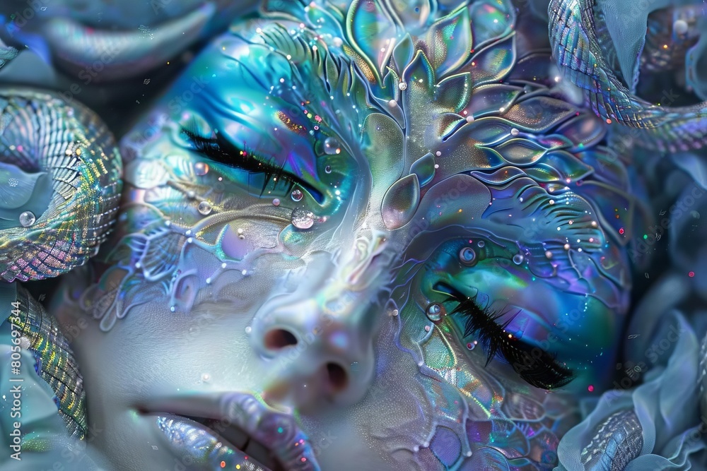 enchanting siren iridescent serpent goddess embodies mystery and allure ...