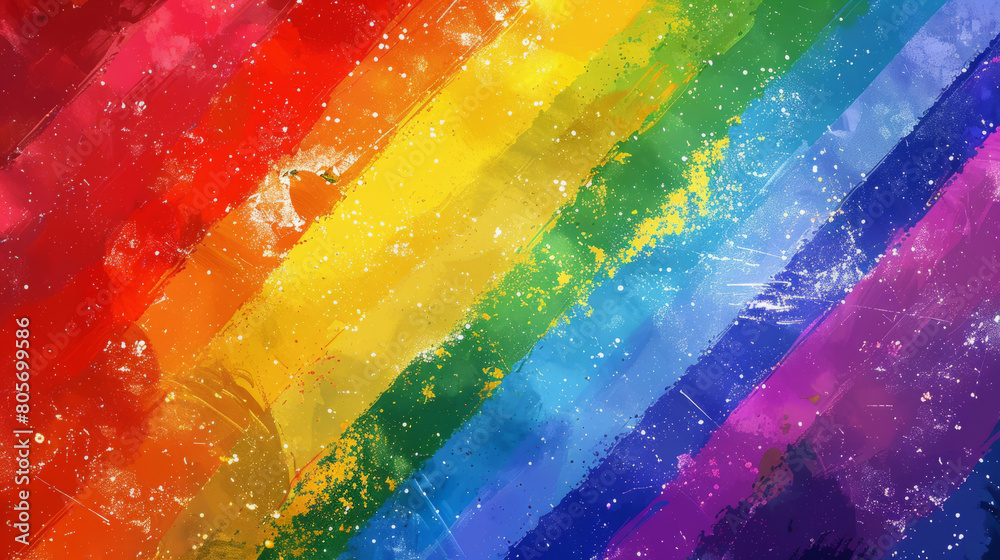 Colorful LGBTQ and pride month concept rainbow mixed grunge colors pop ...