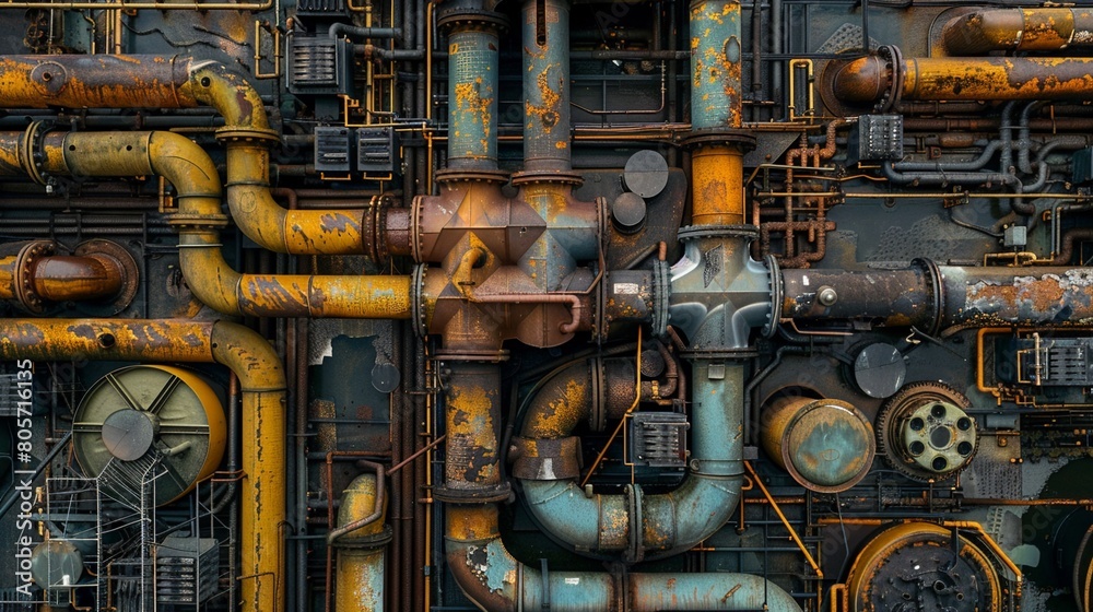 Labyrinth of Drainage Pipes Show a complex network of urban drainage ...